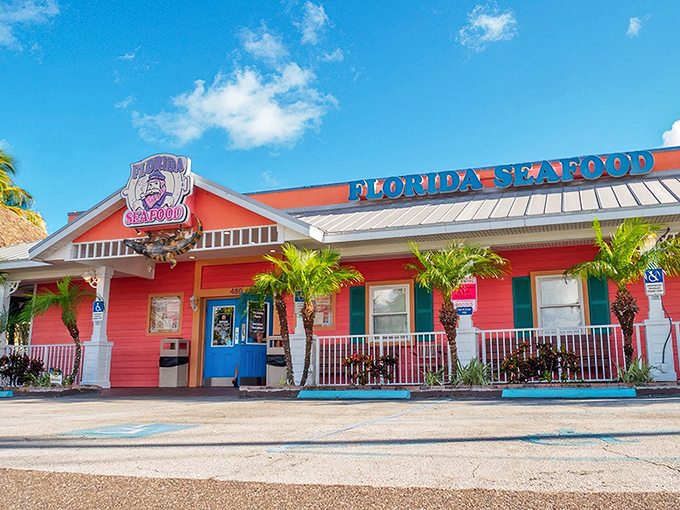 Tropical paradise or seafood heaven? At Florida's Seafood Bar & Grill, you don't have to choose! Those palm trees practically whisper "come hungry, leave happy." 