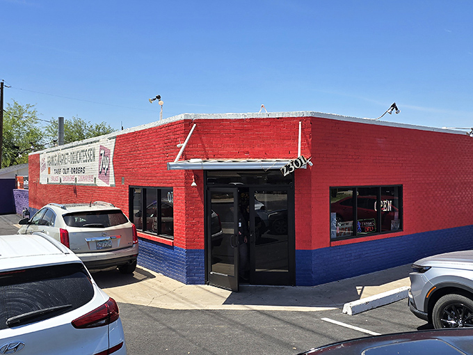 The no-nonsense red, white, and blue building houses sandwich artistry that hasn't changed in decades &ndash; because perfection doesn't need updating.