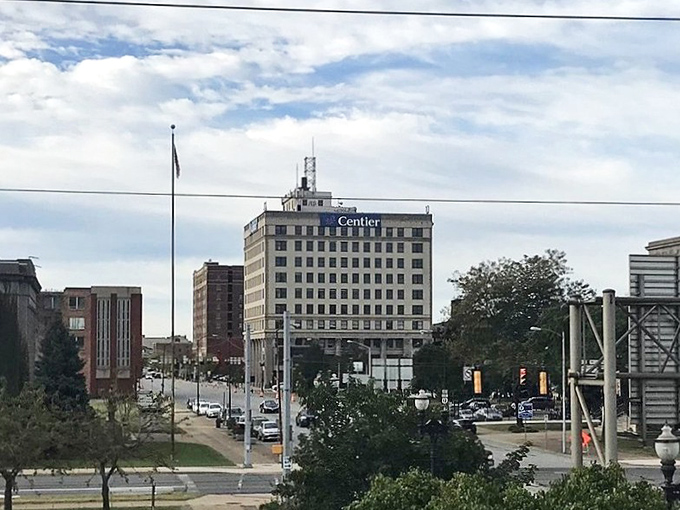 The Centier building anchors this streetscape like a reliable friend, steady and dependable through changing times.