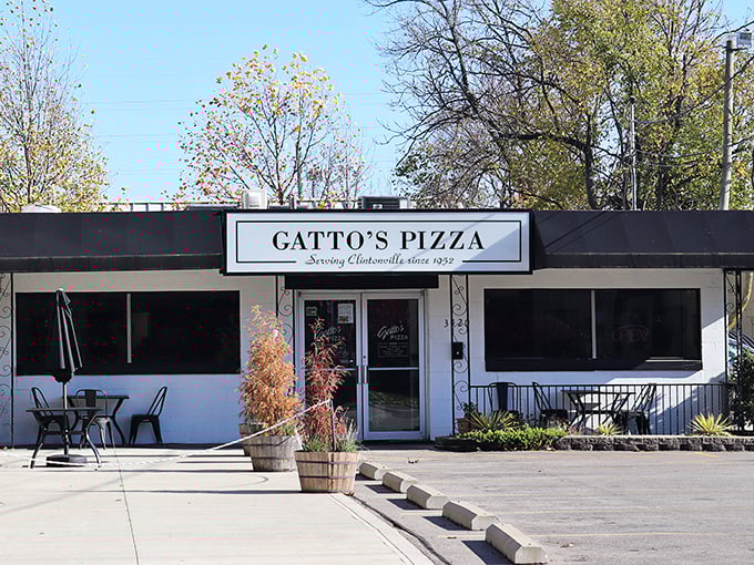 Gatto's Pizza: This unassuming exterior hides decades of pizza craftsmanship &ndash; like finding a Rolex at a yard sale.