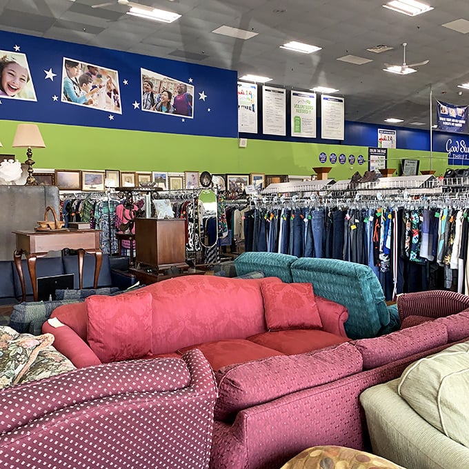 A sofa showroom that rivals fancy furniture stores, minus the heart-stopping price tags and pushy salespeople.