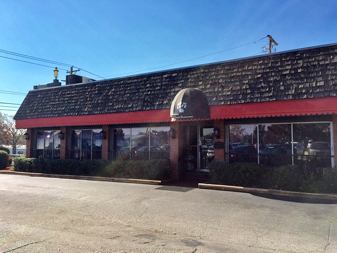 The welcoming entrance of Just Us Cafe promises a meal that's worth pulling over for &ndash; even in that trusty pickup truck.