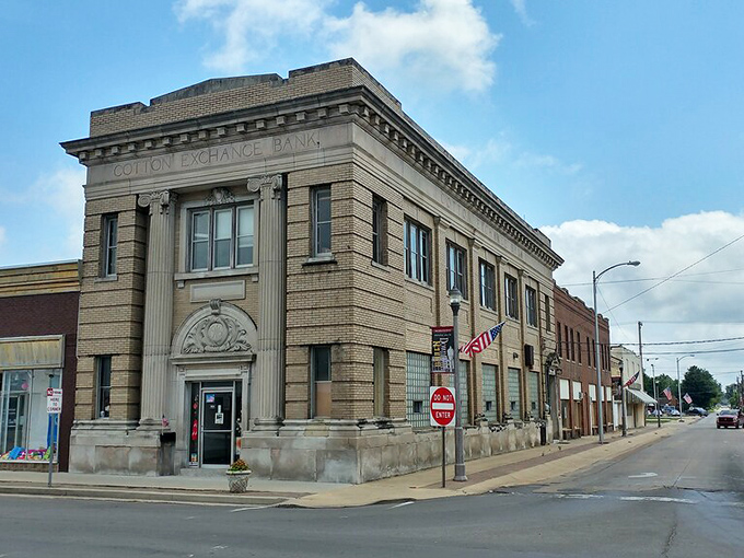 Banking on beauty! Kennett's historic Cotton Exchange building stands as a monument to times when architecture, like today's home prices, was a real value.