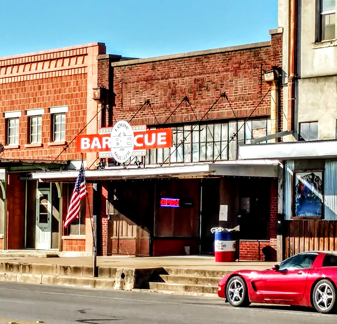 Louie Mueller Barbecue (Taylor): BBQ royalty holding court in small-town Taylor. The red sports car knows where the good stuff is.