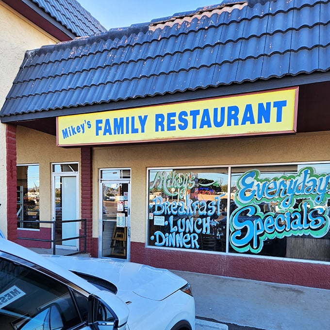 Those hand-painted window specials at Mikey's aren't just menu items &ndash; they're daily love letters to hungry Mesa residents.