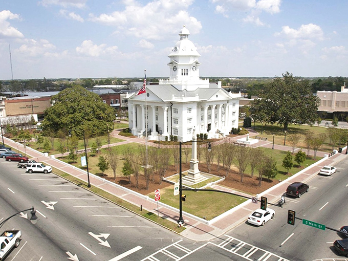 Moultrie's classic white courthouse stands sentinel over a town square where your retirement dollars stretch further than you'd believe.