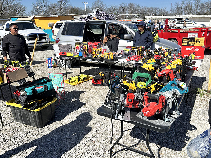 Power tools and toys share the spotlight at Nate's, proving one person's surplus is another's perfect find.