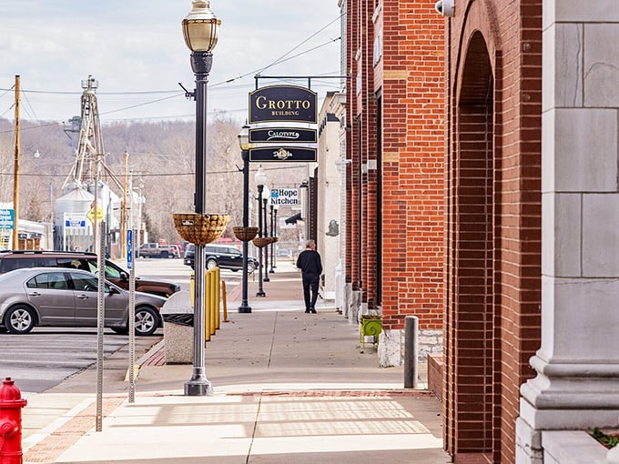 Neosho's downtown square welcomes visitors with classic architecture and local businesses. The "Flower Box City" blooms with affordable charm!