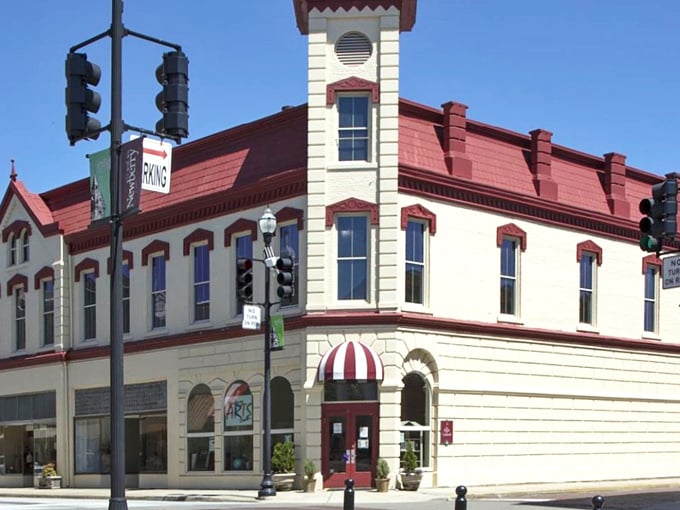 That's not just a building&mdash;it's a time capsule with a tower! Newberry's corner masterpiece stands proudly under Carolina blue skies.