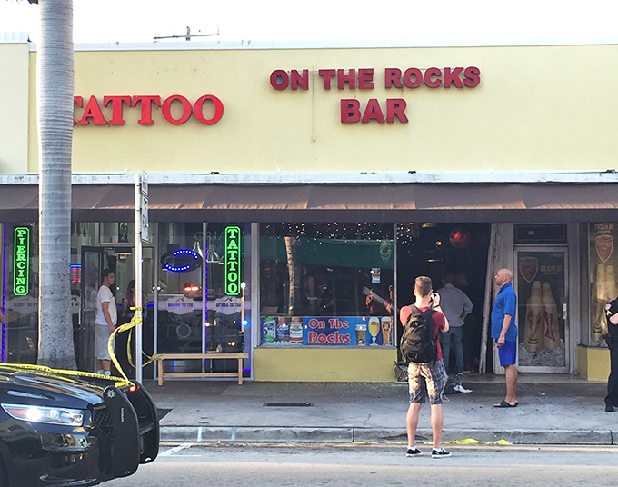 That neon glow beckons like a lighthouse for those seeking refuge from Miami Beach's overwhelming glitz.