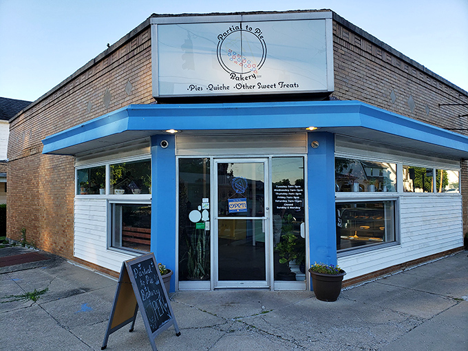 Partial To Pie Bakery: The evening light bathes this neighborhood gem in a golden glow—nature's way of highlighting where treasure can be found.