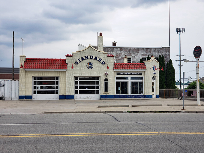 This vintage Standard Oil station captures Port Huron's preserved Americana charm, where history and affordability create the perfect retirement setting.