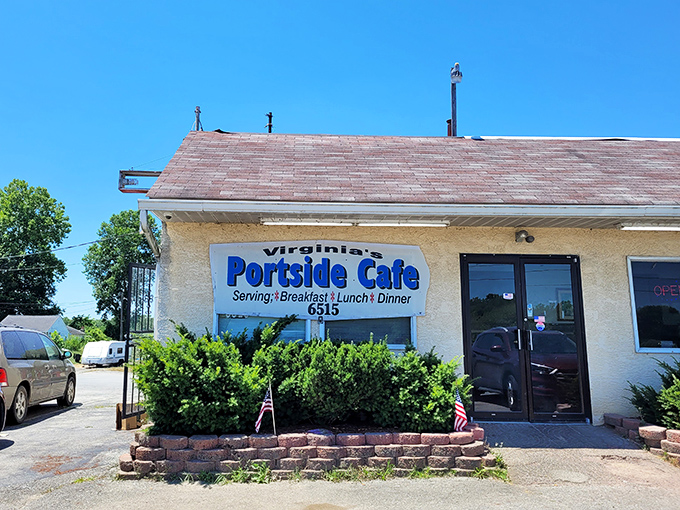 Portside Cafe (Lockbourne): Blue skies and American flags welcome you to this roadside treasure where breakfast specials fuel hardworking Ohioans daily.