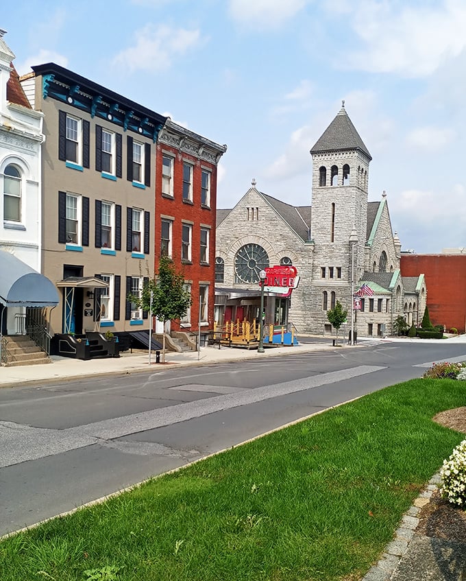 Pottsville greets visitors with classic small-town charm, where historic buildings house affordable apartments above family-owned shops.