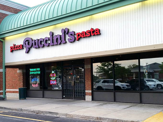 Behind that simple sign and green awning lies a world where thin crust becomes an art form and toppings sing in harmony.