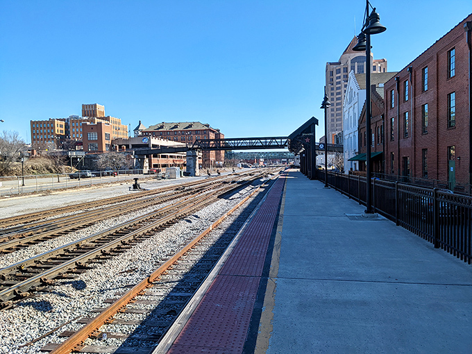 Urban train stations connect past and present, reminding us how far we've traveled together.