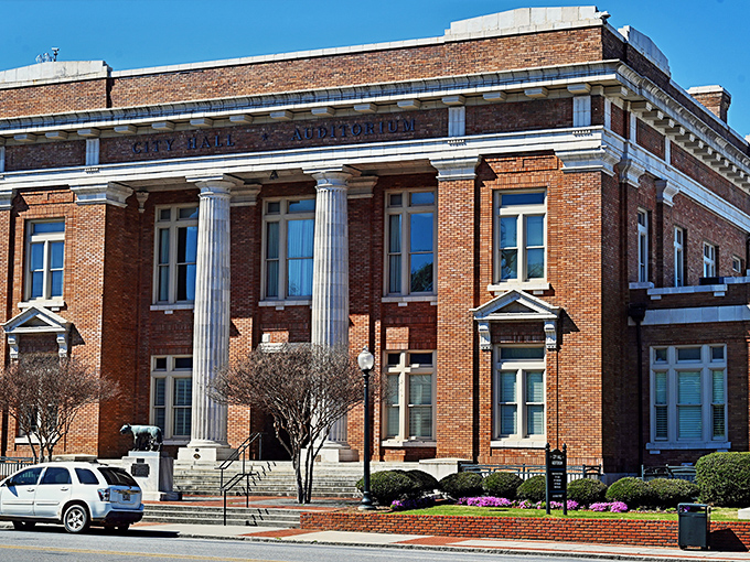The historic City Hall Auditorium in Rome stands as a testament to the days when public buildings were designed to inspire, not just function.