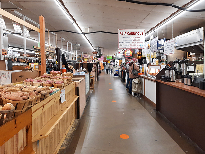 Roots Market's indoor haven protects shoppers and treasures alike. That "just picked" freshness is just the beginning!