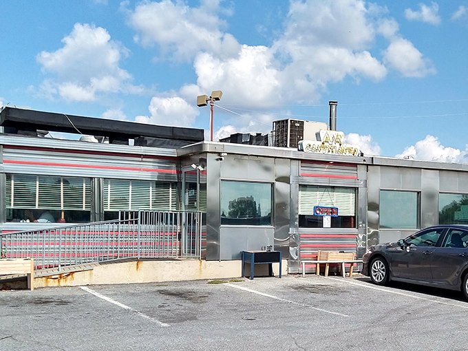 The stainless steel gleams at Route 30 Diner &ndash; a shiny reminder of when restaurants doubled as roadside attractions.