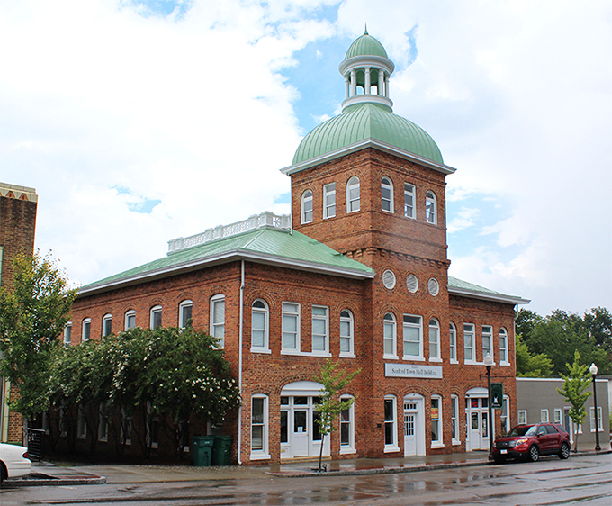 Like finding a perfect vintage recipe, this charming courthouse serves up timeless architectural flavor with its distinctive green dome.