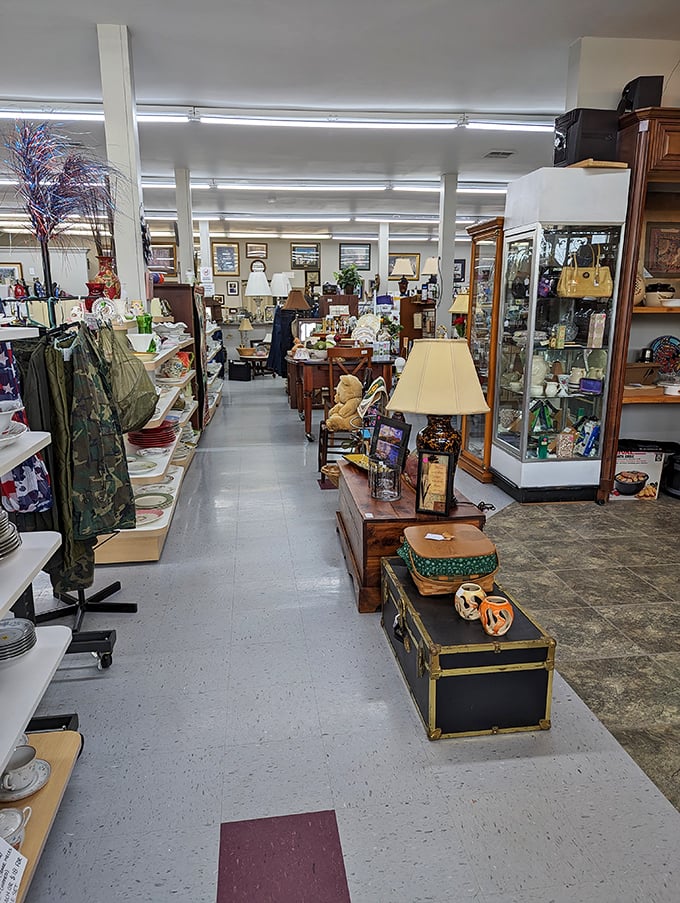 Lamps, frames, and vintage treasures line these aisles&mdash;each purchase writes another chapter in the story of rescue and renewal.