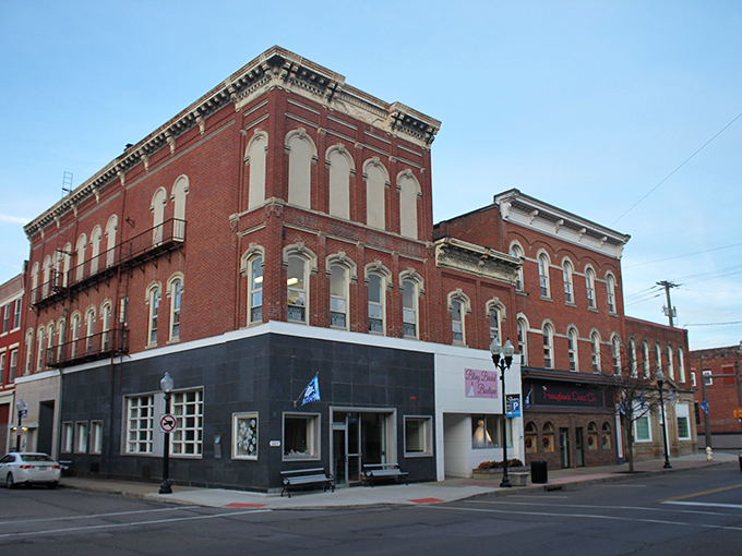 This stately brick building in Sharon showcases the kind of solid construction that's stood the test of time.