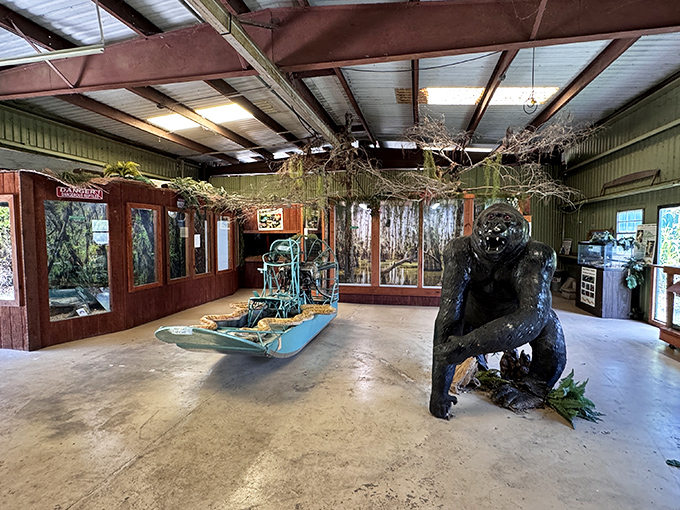 Inside this humble green building, Florida's most mysterious creature comes to life through exhibits and local lore.