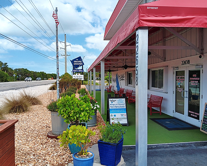 Square Grouper's outdoor seating area is where memories are made&mdash;one perfect fish sandwich at a time.