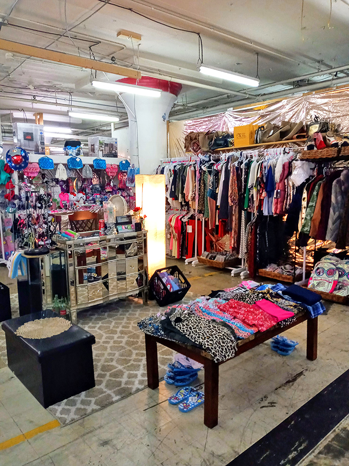 Fashion meets function in this vibrant marketplace where yesterday's styles become today's vintage treasures for the style-conscious shopper.