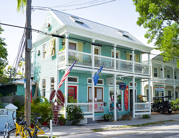 Key West's historic buildings hide delicious secrets. This one happens to serve lobster that would make a New Englander homesick.
