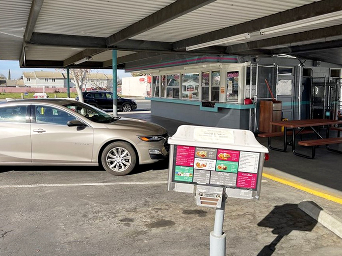 That vintage menu board holds secrets to satisfaction that fast food chains can only dream about.