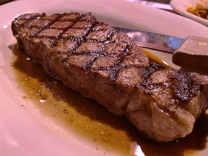 This New York strip has the kind of char that makes you want to write thank-you notes to whoever invented fire.