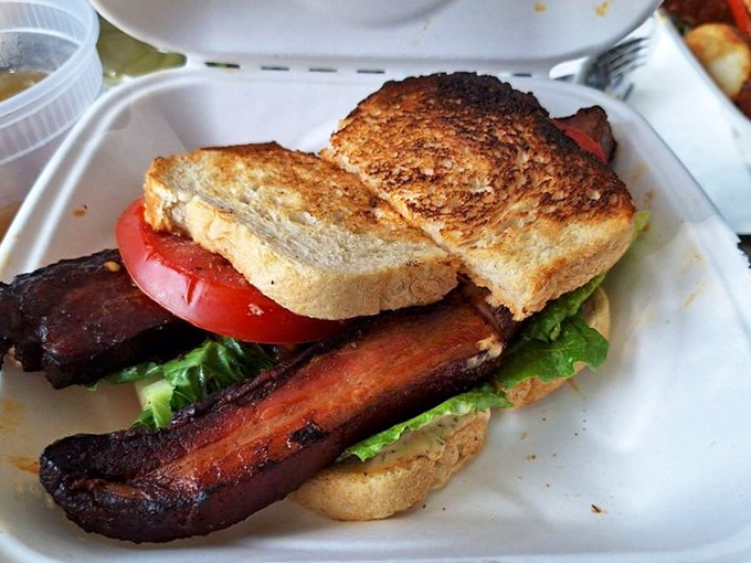 The BLT that launched a thousand road trips &ndash; thick-cut bacon practically upstaging the perfectly toasted bread in this roadside masterpiece.