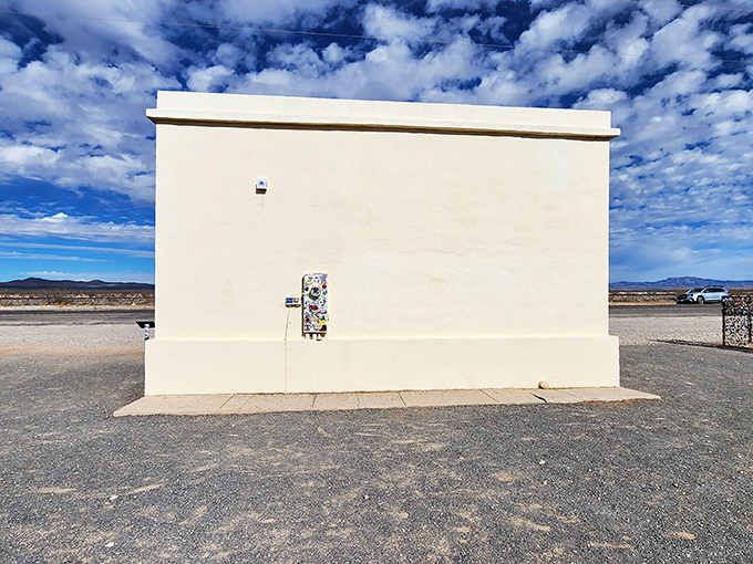 The back view&mdash;no glamour, no frills, just stark simplicity. Even Prada knows that in Texas, what you see ain't always what you get.