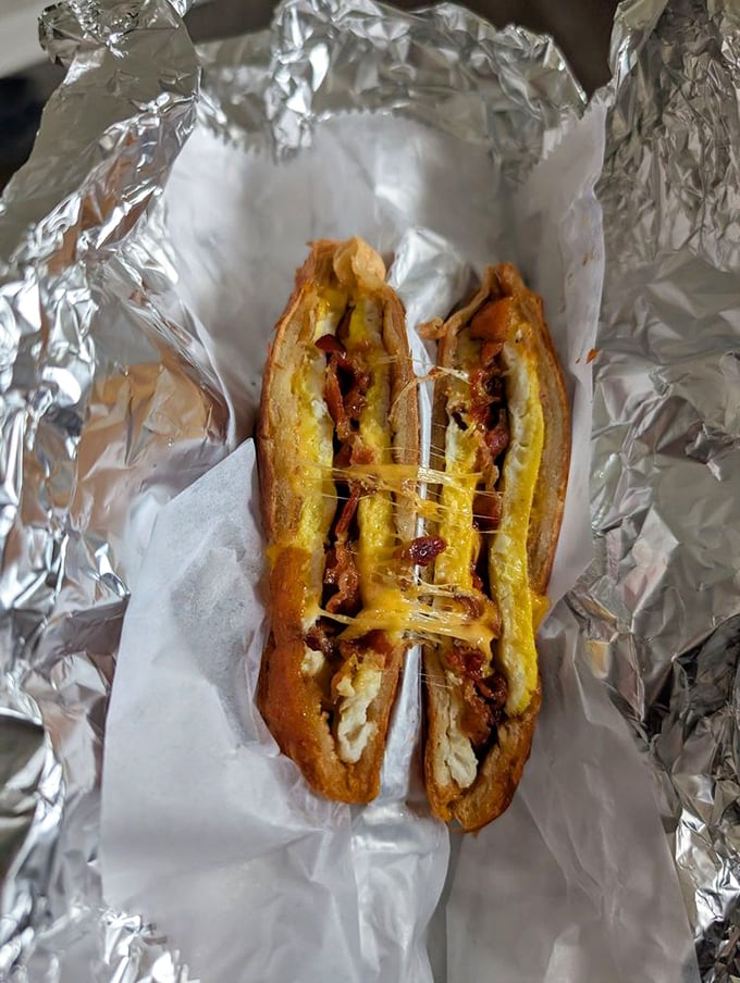 Flaky croissant meets perfect bacon and eggs in this elevated take on breakfast comfort.