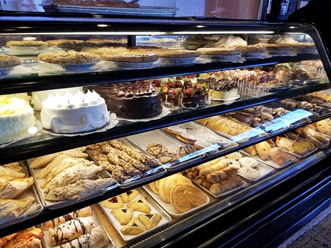 The dessert case that launched a thousand diet cheat days. These aren't just baked goods; they're edible works of art waiting to comfort your soul.
