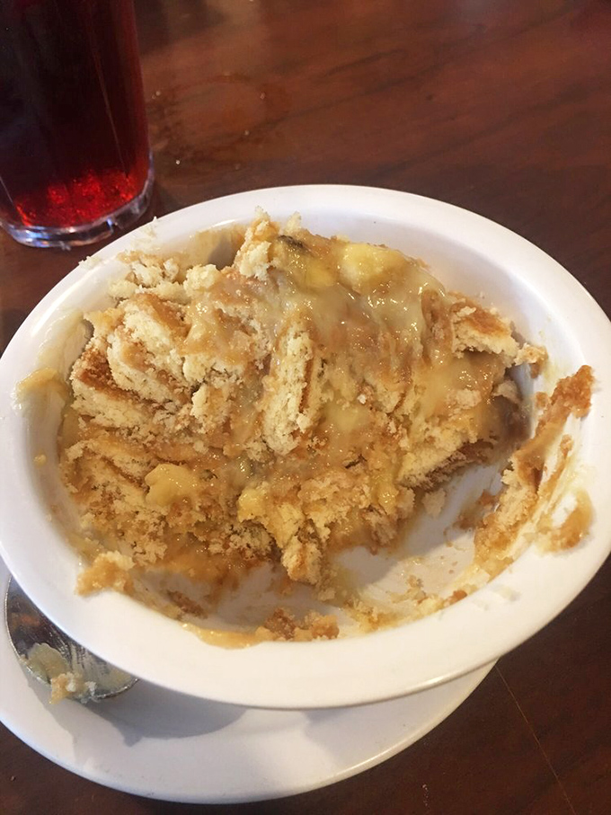 Banana pudding that makes you close your eyes involuntarily. Those vanilla wafers have soaked up dreams and happiness.