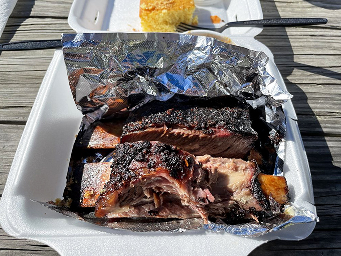 Ribs with the perfect bite. Not falling off the bone (that's overcooked!), but surrendering with just the right amount of resistance.