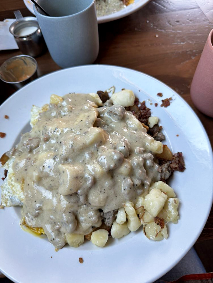 Breakfast poutine that answers the eternal question: "What if gravy was acceptable before 10am?" Spoiler alert: it absolutely is. 