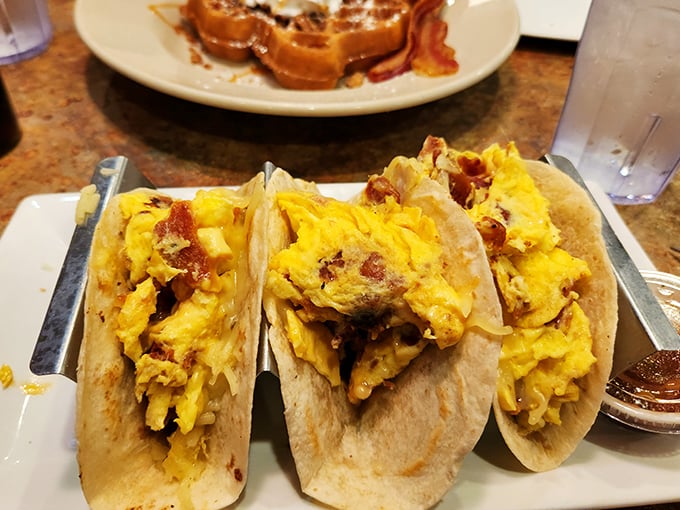 These breakfast tacos prove that some of life's greatest pleasures come wrapped in simple flour tortillas.