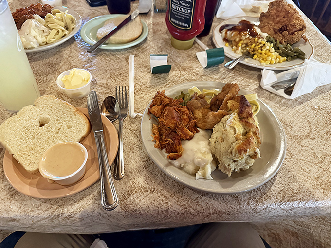 A plate that says "good morning" better than words ever could. Mashed potatoes for breakfast? In this magical place, conventional meal rules simply don't apply. 