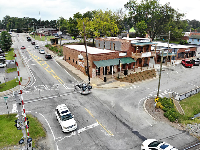 Broad Street's intersection captures Austell's essence &ndash; where small-town infrastructure meets big-hearted community, all under that brilliant Georgia sky.