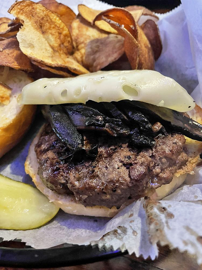 Mushrooms aren't playing second fiddle here&mdash;they're conducting the orchestra. This Portobello burger proves vegetarians aren't missing out on the main event.