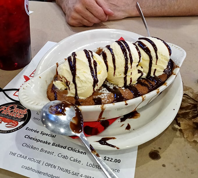 After conquering crustaceans, this brownie sundae provides the sweet surrender your taste buds desperately need.