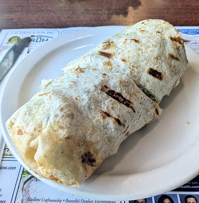 The breakfast burrito&mdash;where morning meets afternoon in a hand-held package of joy. Grilled to perfection and ready for its close-up.