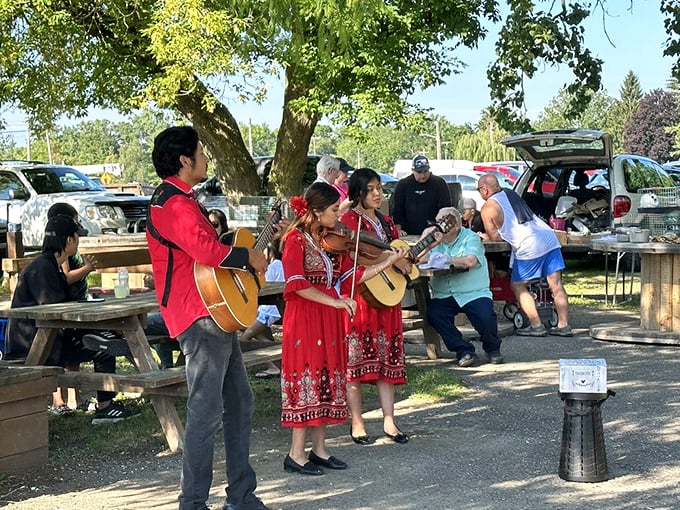 Live music transforms shopping into an experience. These musicians add a soundtrack to your treasure hunting that no playlist could match.