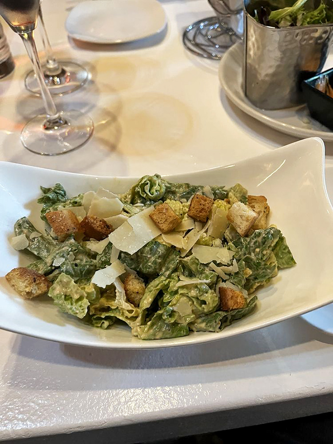 Not all Caesar salads are created equal. This one, with its perfect balance of crisp romaine and shaved parmesan, makes eating greens feel like cheating.