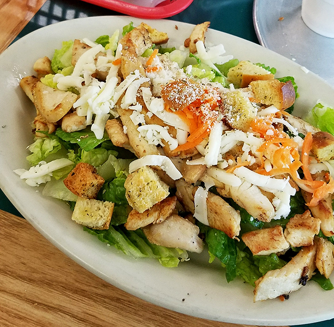A Caesar salad that Julius himself would cross the Rubicon for &ndash; crisp, fresh, and adorned with house-made croutons.