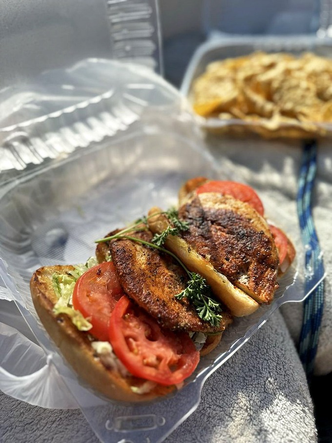 This Cajun chicken sandwich isn't messing around—it's the kind of honest, straightforward food that makes you wonder why you ever bothered with fancy restaurants.