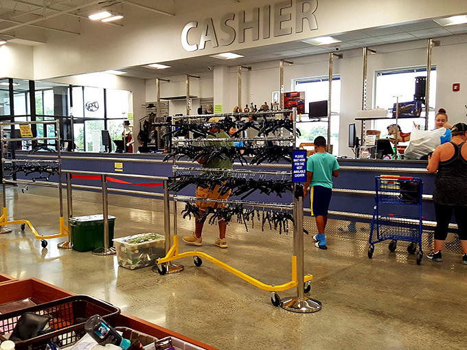 The checkout experience where your cart's contents cost less than a fancy dinner out.